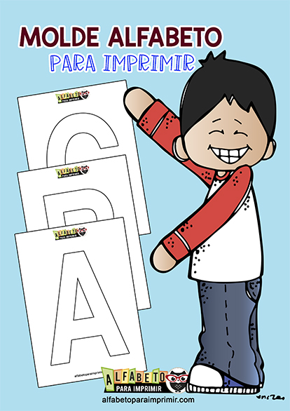 Molde Alfabeto para Imprimir e Recortar